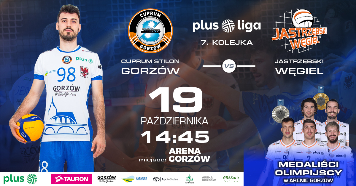 Bilety Cuprum Stilon Gorzów vs Jastrzębski Węgiel, 19.10.2024 14:45 Gorzów Wielkopolski | abilet.pl