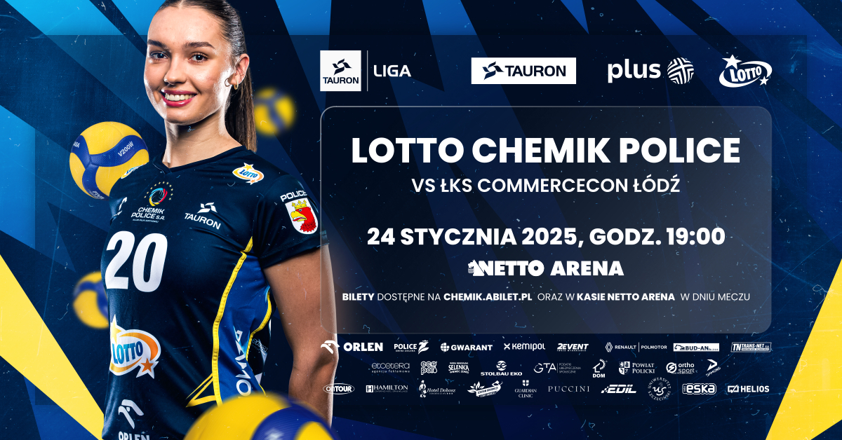 Bilety Lotto Chemik Police vs ŁKS Commercecon Łódź, 24.01.2025 19:00 ...